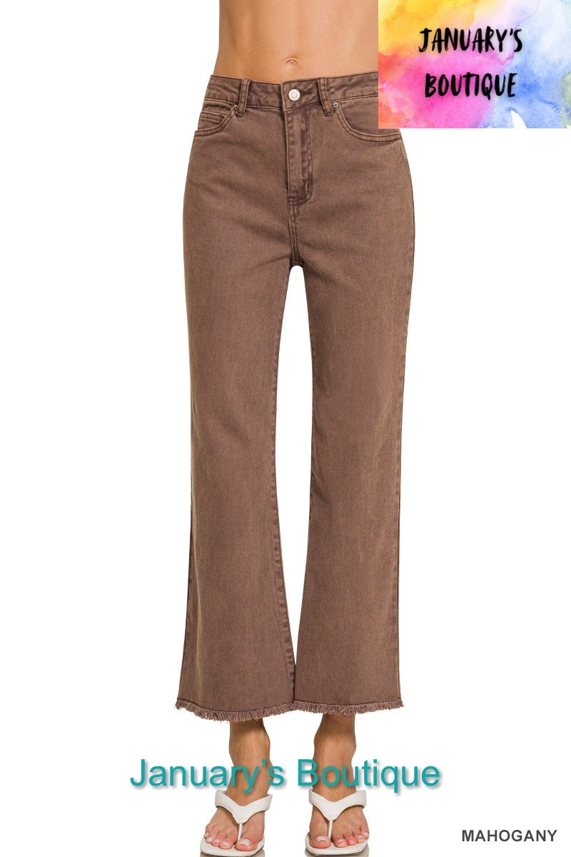 Women’s Acid Washed Mahogany Jeans – January's Boutique